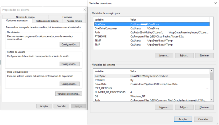 Variables de entorno - The Big Computer